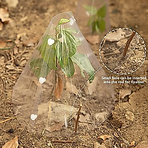 DECOHS 20 PCS Garden Cloches for Plant-Reusable Plastic Plant Bell Cover-Connectable Transparent Plant Covers for Protection Vegetables Seed from Frost Animal