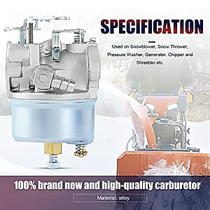 QAZAKY Adjustable Carburetor Compatible with Tecumseh 632107 632378 632536 640084 640105 640299 632107A 632378A 640084A 640084B 640299A 640299B 3.5HP 4HP 5HP HS50 LH195SP OHSK110 OHSK120 OHSK125 Carb