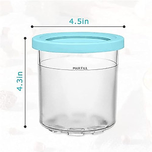 Creami Pints, for Ninja Creami,16 OZ Icecream Container Safe and Leak Proof Compatible with NC299AMZ,NC300s Series Ice Cream Makers