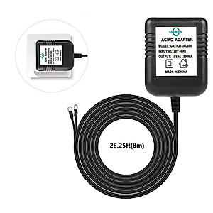 Video Doorbell Transformer 18V500MA Power Transformer Compatible with All Versions of Ring Doorbell and Nest Ecobee, Sensi and Honeywell Thermostats 26ft Cable (18V-26ft)