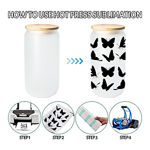 ZREGGUR 25 packs Drinking Glasses with Bamboo Lids and straw,16oz Frosted can Shaped sublimation Blanks tumblers, Beer Glasses, Iced Coffee Glasses, Ideal for Cocktail, Whiskey, Gift…