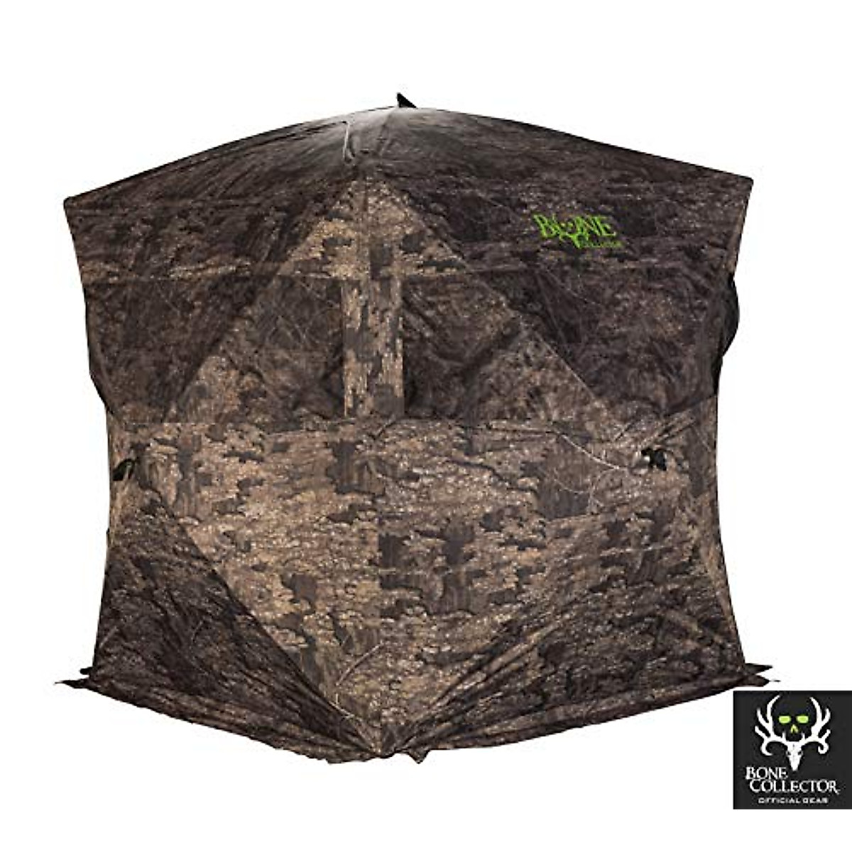 Rhino Blinds x Bone Collector R600BC-RTT 3 Person Hunting Ground Blind, Realtree Timber