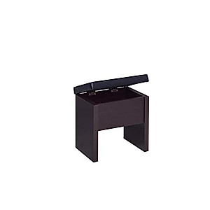 Coaster Home Furnishings 2-piece Vanity Set with Hidden Mirror Storage and Lift-Top Stool, Cappuccino and Black
