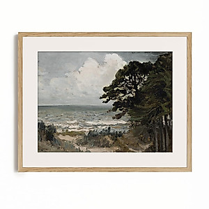 Farmhouse Still Life Picture Living Room - Abstract Coastal Seascape Beach Oil Painting - 11 x 14 Art Print- Rustic Vintage Decor for Bedroom - Art Deco Wall Art for Kitchen - Antique French Poster
