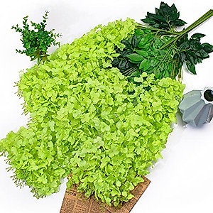 LUZOGA 14 Pack 3.6 Feet/Piece Artificial Wisteria Flower Fake Silk Flowers String Vine Ratta Hanging Garland for Home Garden Party Wedding Backdrop Arch Decor (Green)