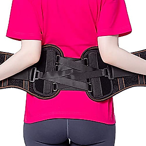 King of Kings Lower Back Brace Pain Relief with Pulley System - Lumbar Support Belt for Women and Men - Adjustable Waist Straps for Sciatica, Spinal Stenosis, Scoliosis or Herniated Disc - Large