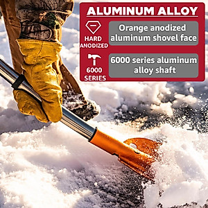 Crescent Moon Compact Collapsible Shovel: Lightweight Portable Shovel for Camping, Emergencies, Cars, Backcountry Adventures, ATVs & Snowmobiles – Essential Small Emergency Avalanche Shovel