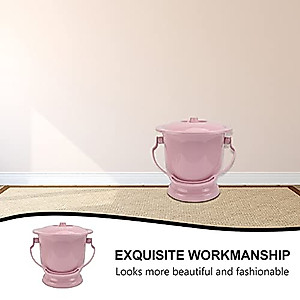 Cabilock Portable Toilet for Kids Portable Toilet Urinal Spittoon Chamber Pot Potty Plastics Bedpan Urine Bucket Bottle with Lid for Household Adults Child Pregnant (Pink) Bedside Commode Bucket