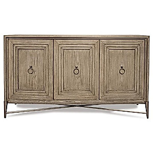 Riverside Furniture Sophie Wood Three Door Buffet in Natural