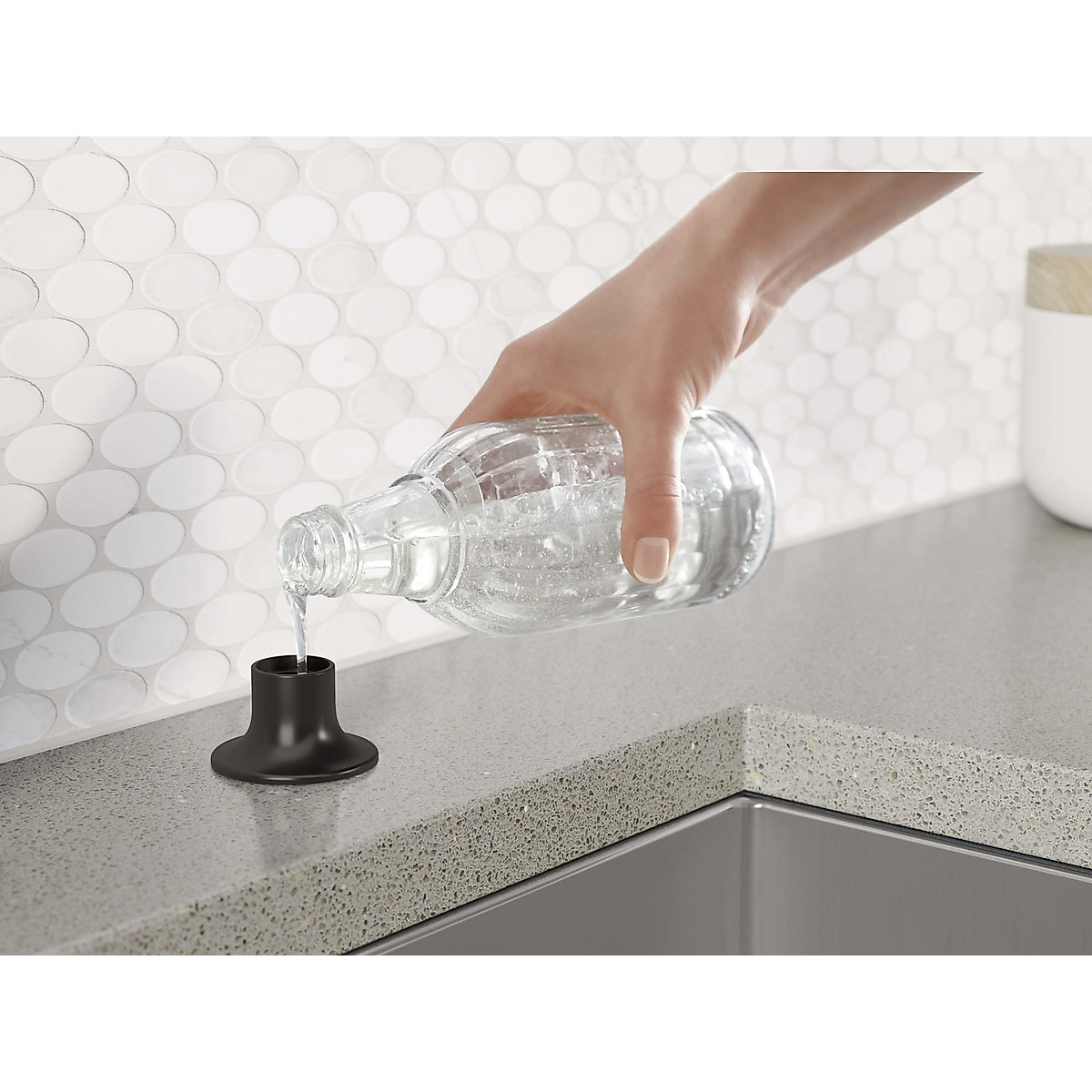 KOHLER 1995-BL Contemporary Design soap/Lotion Dispenser, Matte Black