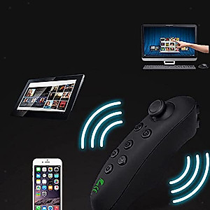Ultimaxx Xtreme VR Remote Controller Gamepad Bluetooth Control VR Video, Game, Selfie, Flip E-Book/PPT/Nook Page, Mouse, in Virtual Reality Headset PC Tablet Laptop iPhone Smart Phone