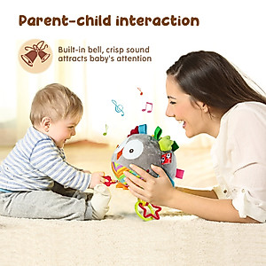 stochastic box Baby Stroller Toy with Teether and Rattle for Infants. Soft Animal Toys for Boys&Girls(Owl)