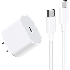 20W USB C Fast Charger for iPad Pro 12.9, iPad Pro 11 inch 2022/2021/2020/2018, iPad Air 5th/4th, 2022 iPad 10th Generation, iPad Mini 6, PD Wall Charger with 6.6foot USB C to C Charging Cable