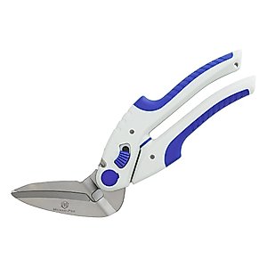 MichaelPro 10" Heavy Duty Angled Scissors, Carpet Cutter, Multipurpose Industrial Scissors, Cutter for Carpet, Cardboard, Leather, Artificial Turf, Pruning, Professional Soft Grip Stainless Steel