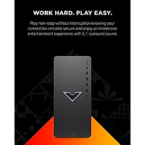 HP Victus 15L Gaming Desktop Computer Bundle PC, AMD Ryzen 3 Processor, 8 GB SDRAM, 256 GB SSD, Windows 11 Home OS, Surround Sound, Wi-Fi 6 and Bluetooth (TG02-0110, 2022)