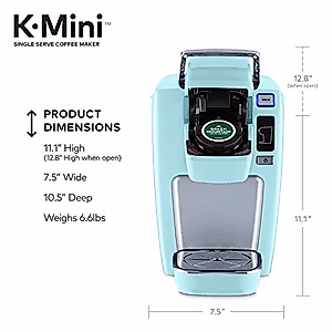 Keurig K15 Coffee Maker, Single Serve K-Cup Pod Coffee Brewer, 6 to 10 Oz Brew Sizes, Oasis