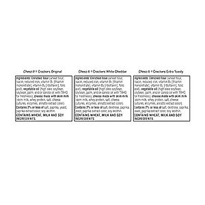 Cheez-It Cheese Crackers, Baked Snack Crackers, Lunch Snacks, Family Size, Variety Pack (3 Boxes)