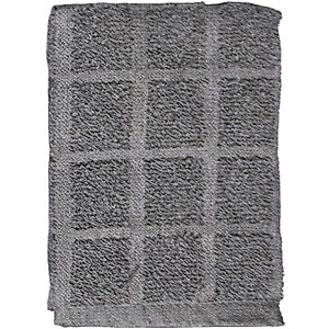 Set of 8, 100% Cotton Grey Window Panel Terry Kitchen Towel - 4 Kitchen Towels Size: 15 x 25 inch and 4 Dishcloths Size: 12 x 12 inch, Ultra Absorbent, Maximum Softness and Machine Washable.