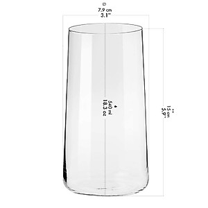 Krosno Glasses Set | 6x Red Wine Glasses 16.6 oz + 6x Tall Water Juice Drinking Glasses 18.3 oz | Crystal Glass | Perfect for Home, Restaurants and Parties | Dishwasher Safe
