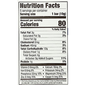 PLUM ORGANICS Organic Blueberry Lmn Toddler Snack Bars, 0.67 Ounce (Pack of 5)