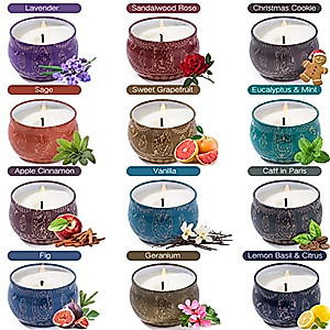 12 Constellations Scented Candles Gifts for Women, Soy Wax Candles for Home Scented, Strong Fragrance, 2.5oz Portable Travel Tin Jar Candles, Birthday Valentine's Day Gift for BFF Women Her Sister