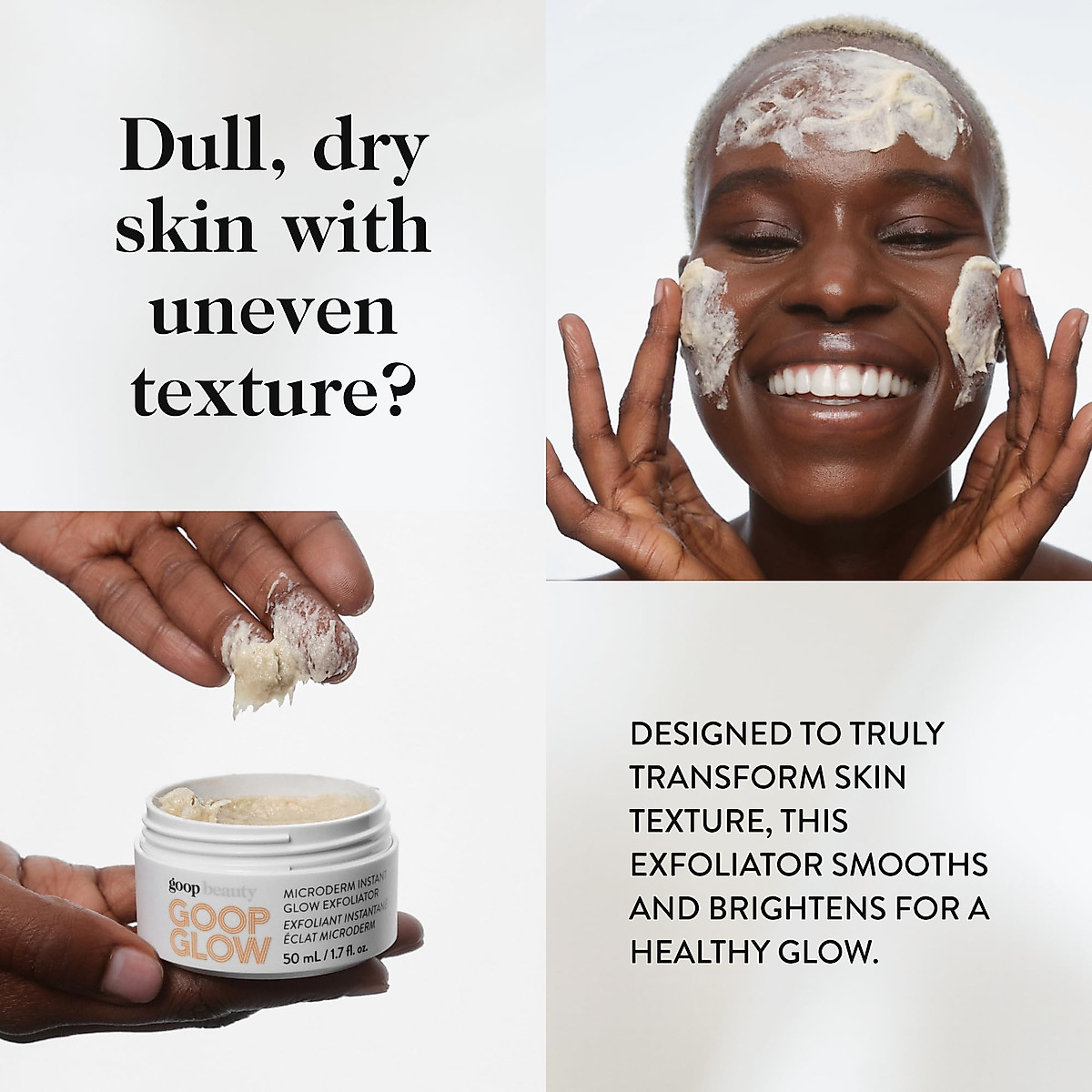 goop Beauty Microderm Exfoliator | Physical & Chemical Exfoliant to Smooth Skin Texture | Exfoliating Minerals & Glycolic Acid | At-Home Microdermabrasion | Silicone & Paraben Free | 0.5 fl oz