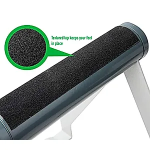 Mind Reader Collapsible, Portable Stand for Tying Laces, Accessibility for Back Pain, Seniors, Elevating Feet, Folding Platform, Plastic Shoe Step, One, Silver