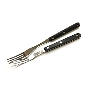WALLFARM Stainless Steel Granny Fork, 3-Tines, Meat Fork, Barbecue Fork, Carving Fork for Grilling, Barbecue, Serving, Roasting, Set of 2-Piece, 10-Inch & 12-Inch