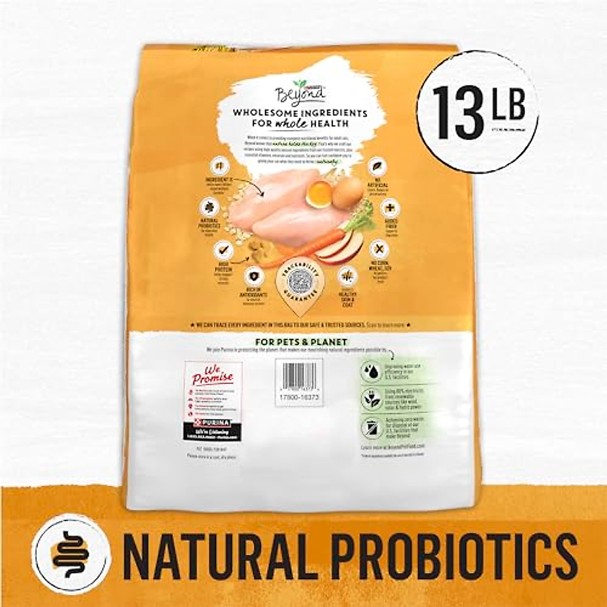 Purina Beyond Natural Dry Cat Food Wholesome Ingredients for Whole Health White Meat Chicken and Whole Oat Meal Recipe - 13 lb. Bag