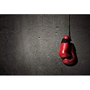 Baocicco 6.5x5ft Dark Backdrop Vinyl Gym Photography Background Boxing Sports Match Red Boxing Gym Equipment Children Kids Adults Portrait Photo Video Studio Props