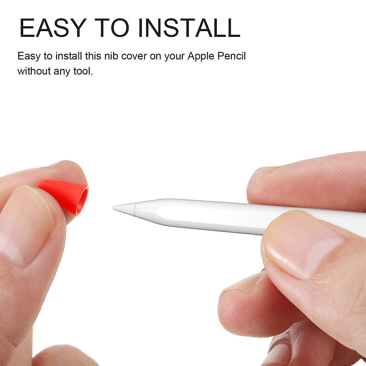 Weewooday 24 Pieces Silicone Nibs Covers Compatible with Pencil 1st and 2nd Generation, Pencil Tip Cover Anti-Slip Protective Cover Noiseless Drawing Writing, 12 Colors