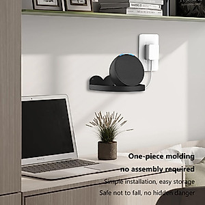 sikiwind Wall-mounted Speaker Holder Bracket Cable Management Round Sound Box Stand Space Saving Prevent Falling Home Decoration for Amazon Echo Pop