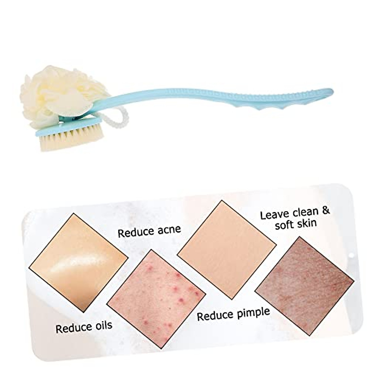 FRCOLOR 2pcs Shower Brush Bath tub Cleaning Brush Body exfoliator Brush Bathtub Cleaning Brush Bathing Brushes Bath Scrubber Brush Body Cleaning Brush pp Back Skin Brush Back Scrubber Wet