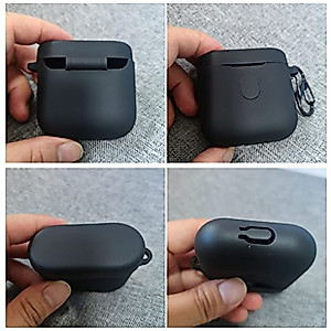 DAYJOY Soft Silicone Protective Case Cover Compatible with B&W/Bowers&Wilkins PI7/PI5 S2 Earbuds, Protective Skin Sleeve with Key Chain (Blue)