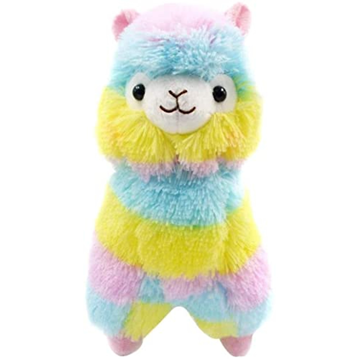 Maomoto 13.7" Rainbow Alpaca Plush Toy, Llama Stuffed Animal Large Llamacorn Alpaca Doll Plushie Hug Pillow Soft Plush Stuffed Alpaca Doll Toys Kids Gifts