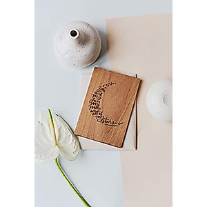 My Sun Moon Stars Wood Wedding Anniversary Card for Wife Husband Couple [Romantic Valentine's Day Card for Boyfriend Girlfriend, Made in the USA]