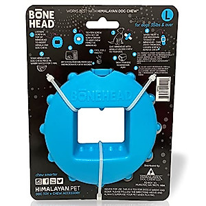 Himalayan Dog Chew Bonehead Large Dog Chew Holder, Secures Chews for Dogs, Chew Smarter and Longer, Stimulate Your Dog, Holds Yak Chews with Screw-in Fastener, 1 Dog Toy