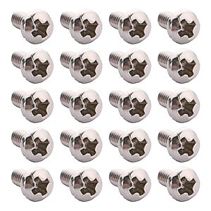 MroMax 100Pcs M2.5 x 5mm Pan Head Phillips Machine Screws, 304 Stainless Steel 18-8, Fully Thread, Metric Silver Gray Cross Head Screws Bolts for Computers, Camera and Other Small Electronic Devices