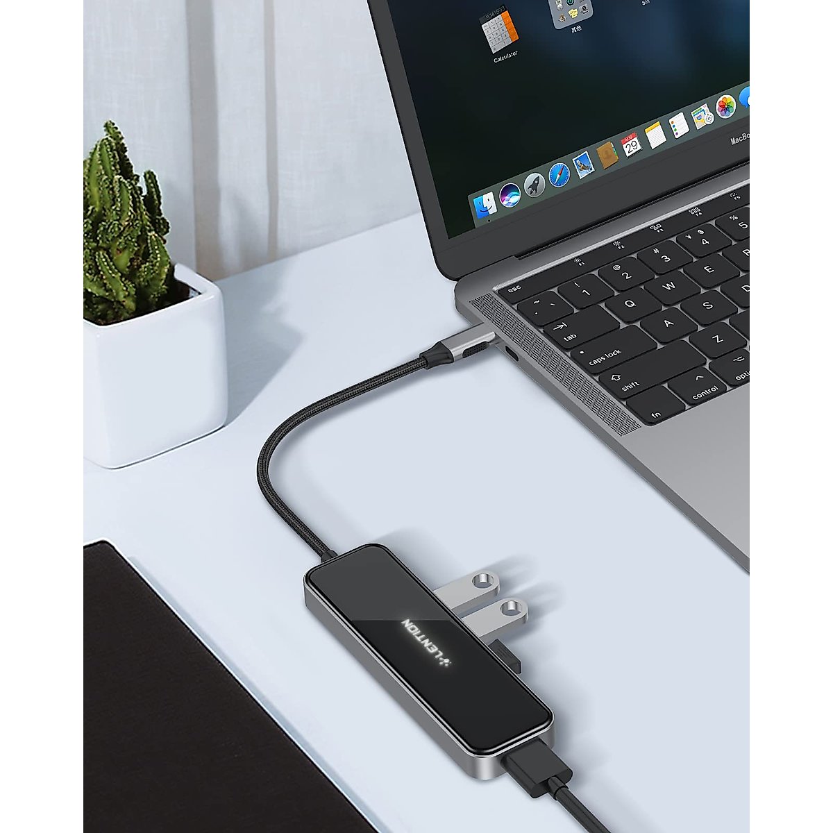 LENTION USB C Hub with 100W Power Delivery, 4K HDMI, USB 3.0 & Type C Data Compatible with 2021-2016 MacBook Pro 13/15/16, New Mac Air/Surface, Chromebook, More, Stable Driver Adapter (CB-CE35, Black)