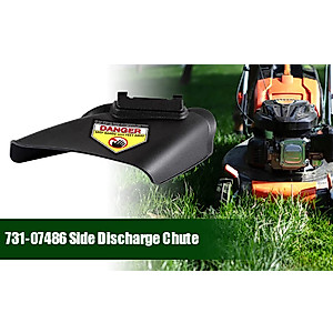 LIZEWEI 731-07486 Side Discharge Chute Replaces for 73107486 Compatible with Troy-Bilt Columbia, Craftsman, Huskee and MTD 11A, 12A Series Lawn Mower with 21" Deck