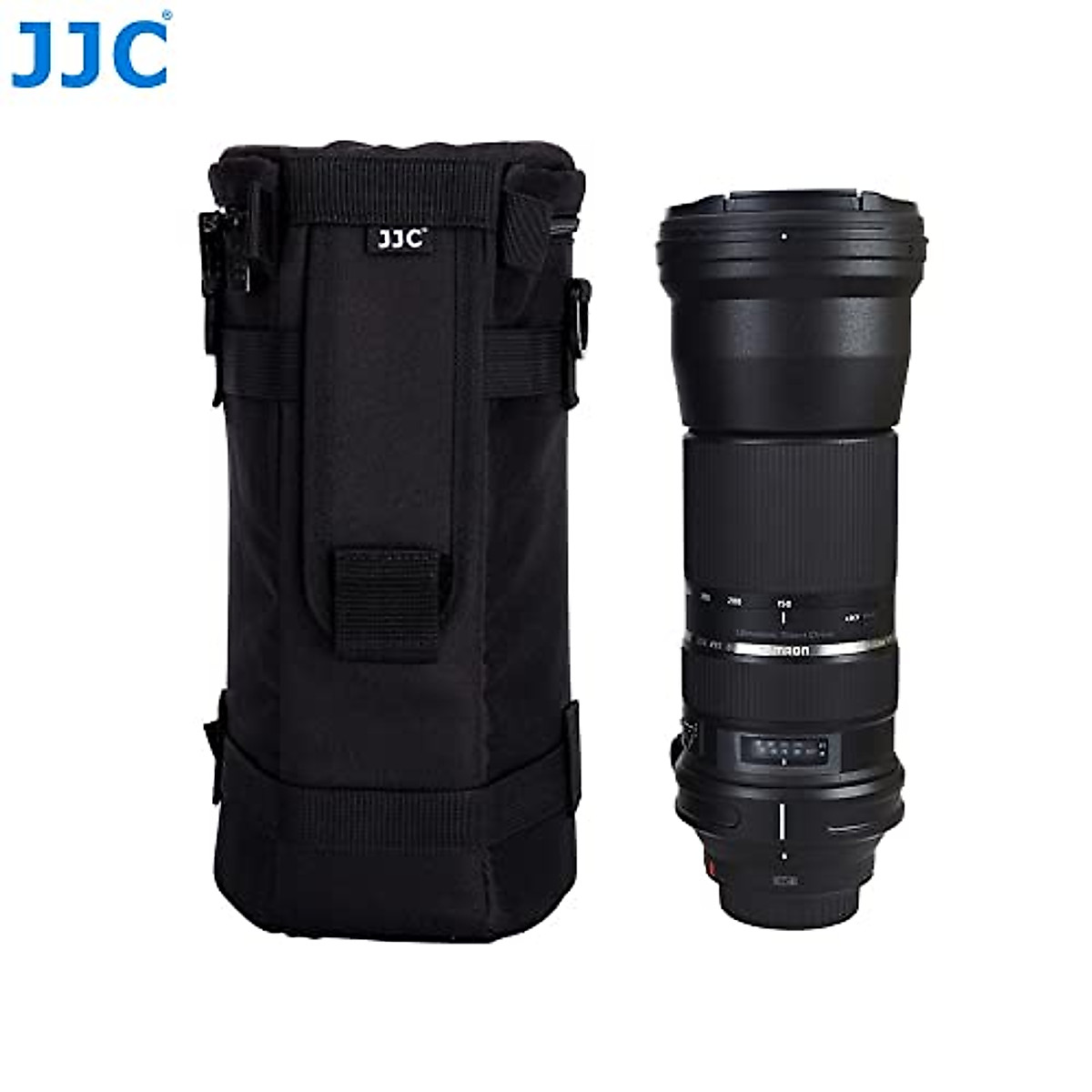 JJC DLP-7 Deluxe Water-Resistant Lens Pouch Case for Tamron SP 150-600mm F5-6.3 Di VC USD G2, Sigma 150-500mm F5-6.3 DG OS HSM, Nikon AF-S NIKKOR 200-500mm f5.6 ED VR, fits Lens Up to 144x 316mm