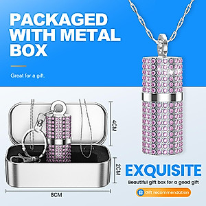 64GB Thumb Drive Necklace USB 3.0 Flash Drive Pink Crystal Jump Drive, Bling Diamond Zip Drive 64 GB Jewelry Pen Drive Creastive Memory Stick, Cute Data Storage Gift by Kepmem