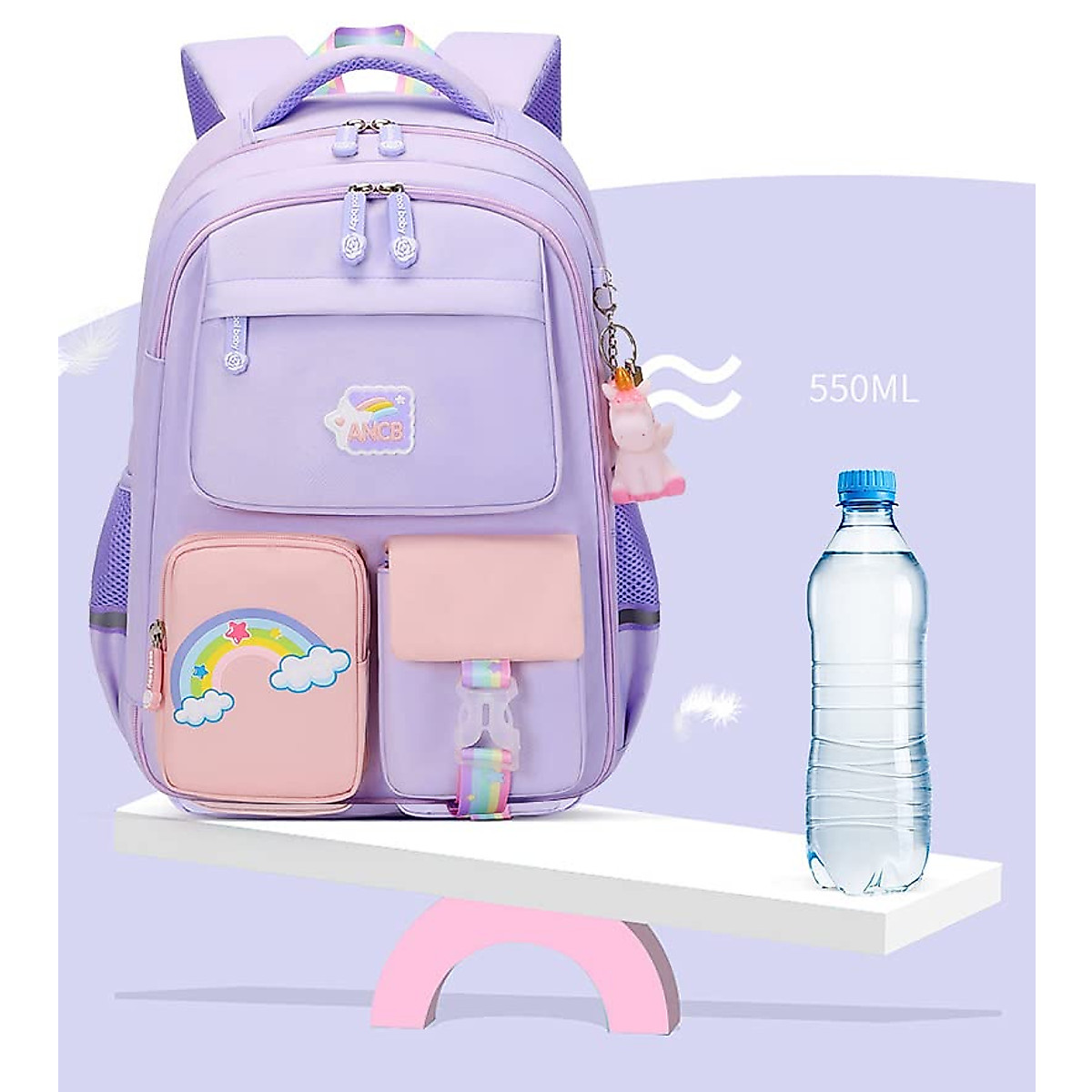 Travel Laptop Backpack Unicorn Waterproof Backpack School Laptop Bag Blue Medium