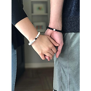 Lucky Feather Long Distance Relationships Couples Bracelets - A Reminder of Love and Strength During Time and Distance Apart (2 Piece Set) Couples Gifts