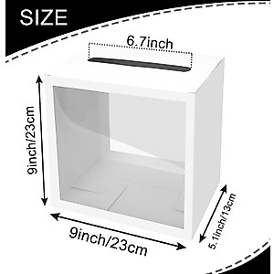 SietDESEO White Card Box for Party Diy Money Card Box Gift Card Box Holder for Wedding Reception Baby Shower Birthday Card Box