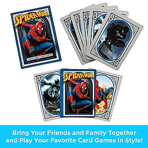 AQUARIUS Marvel Spider-Man Playing Cards - Spiderman Themed Deck of Cards for Your Favorite Card Games - Officially Licensed Marvel Comics Merchandise & Collectibles - Poker Size