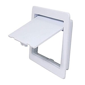 SUPPLY GIANT AP46 Plastic Access Panel for Drywall Ceiling 4 x 6 Inch Reinforced Plumbing Wall Access Door Removable Hinged, White