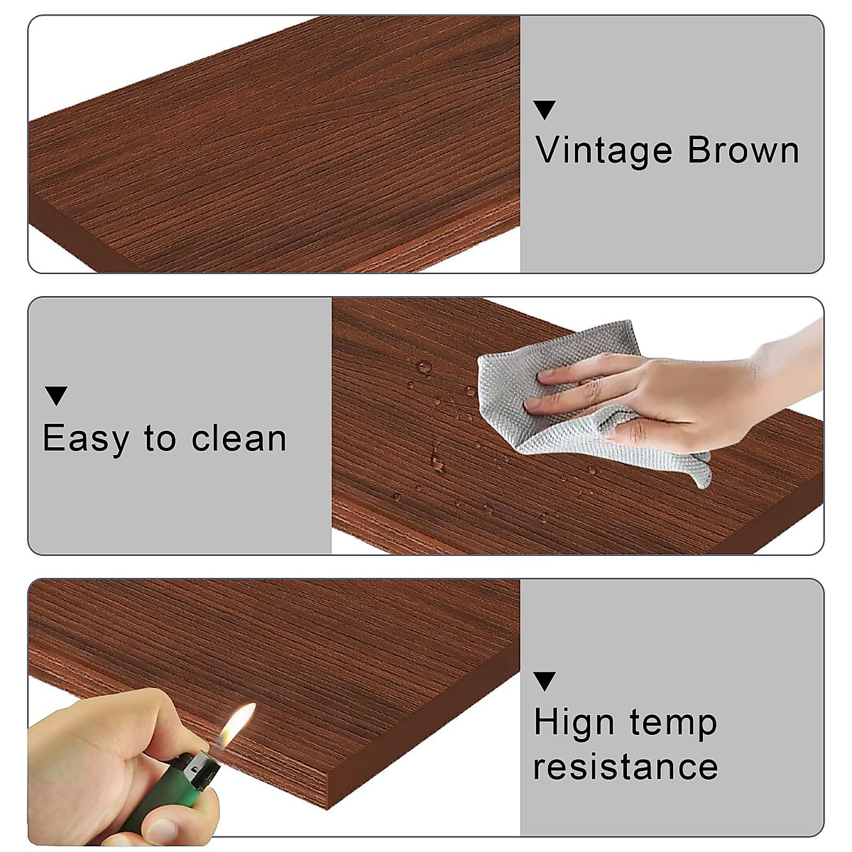 GEBAROW 7 Tier Bookshelf, Modern Bookshelf with Metal Frame, Industrial Bookshelf, Large Open Bookshelf for Bedroom, Living Room and Home Office Vintage Brown