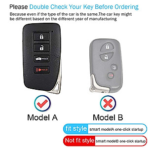 Compatible with Lexus Key Fob Cover with Keychain Genuine Leather 360 Degree Protection Key Shell Case for RX ES GS LS NX RS GX LX RC LC Keyless Smart Key Fob Shell,Keychains Accessories,black1