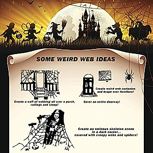 900 sqft Spider Webs Halloween Decorations Bonus with 30 Fake Spiders, Super Stretch Cobwebs for Halloween Indoor and Outdoor Party Supplies